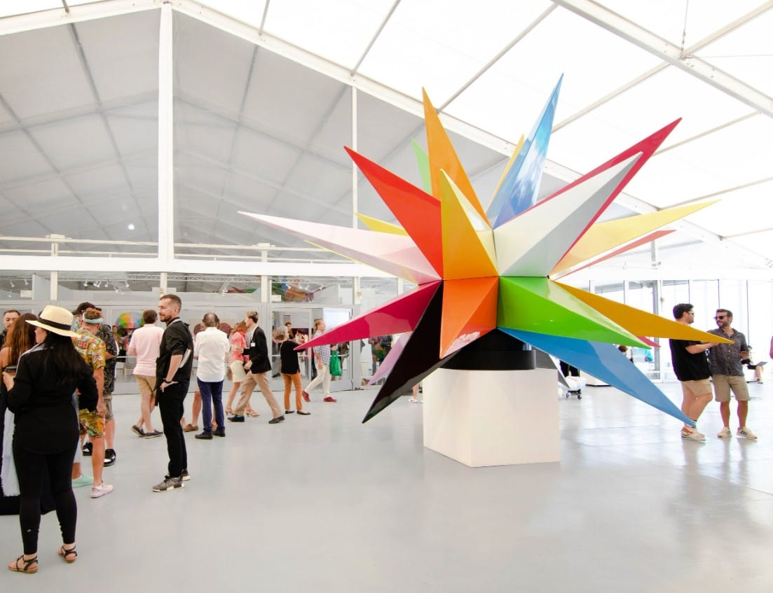 a gallery with unique displays