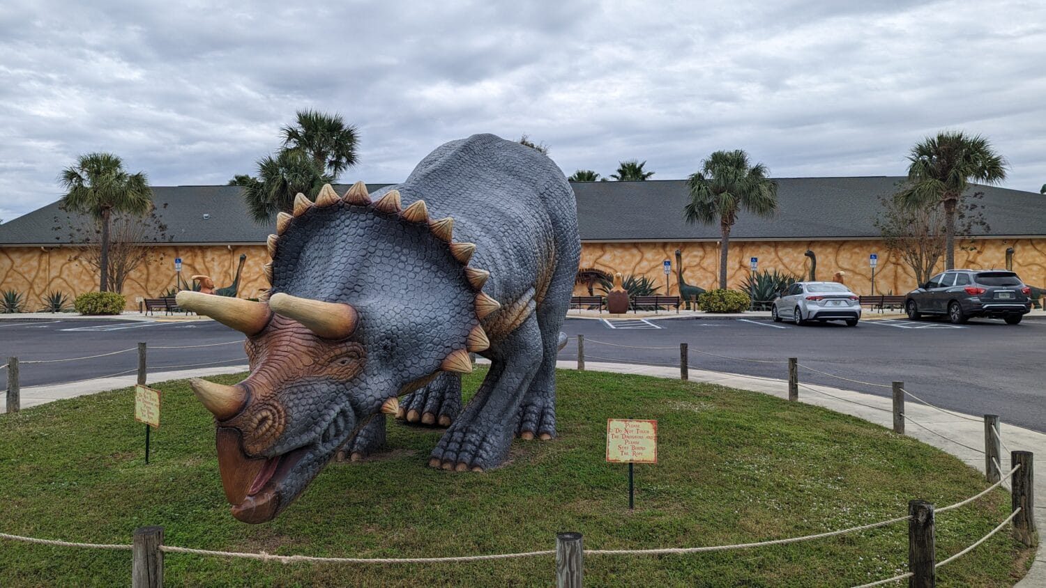 A high quality sculpture outside the park