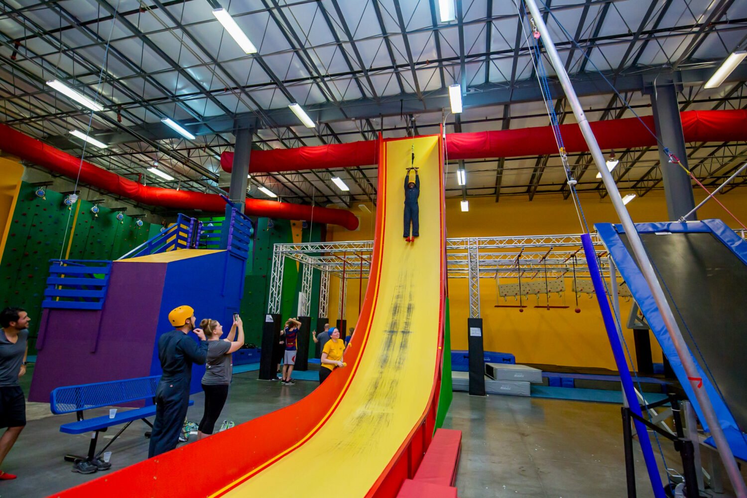 A jaw-dropping tall vertical drop slide