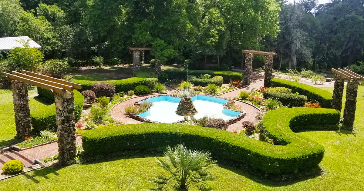 A lovely garden within the state park.