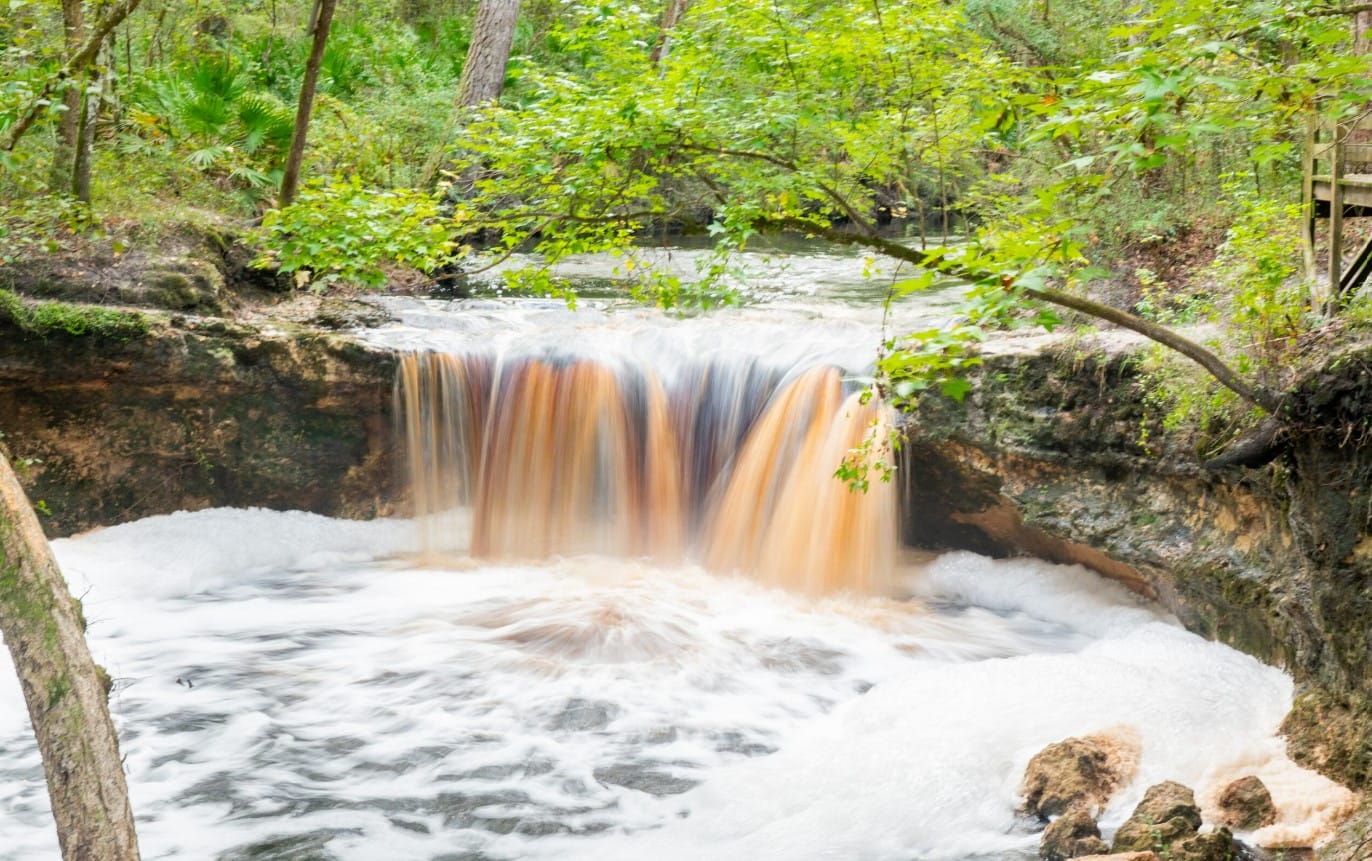 a nice shot of the waterfall in florida