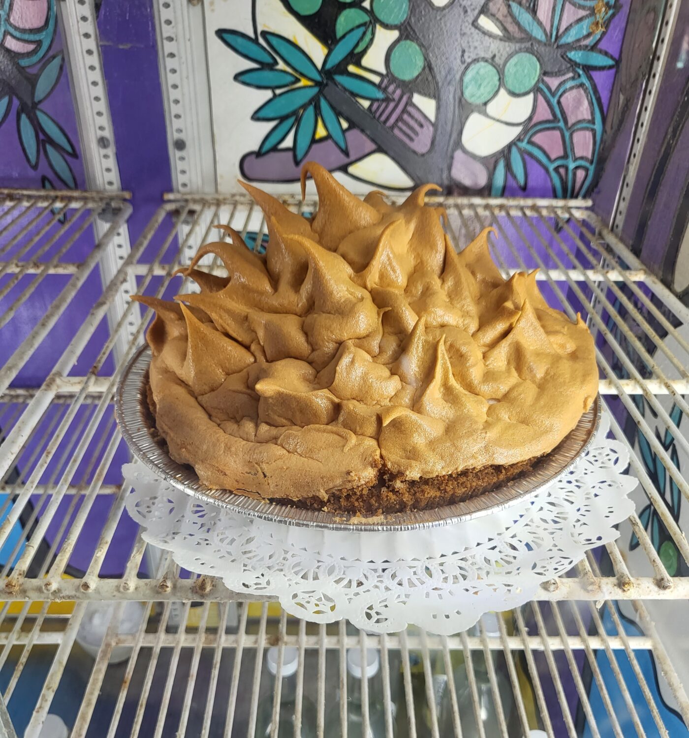 A plate of key lime pie