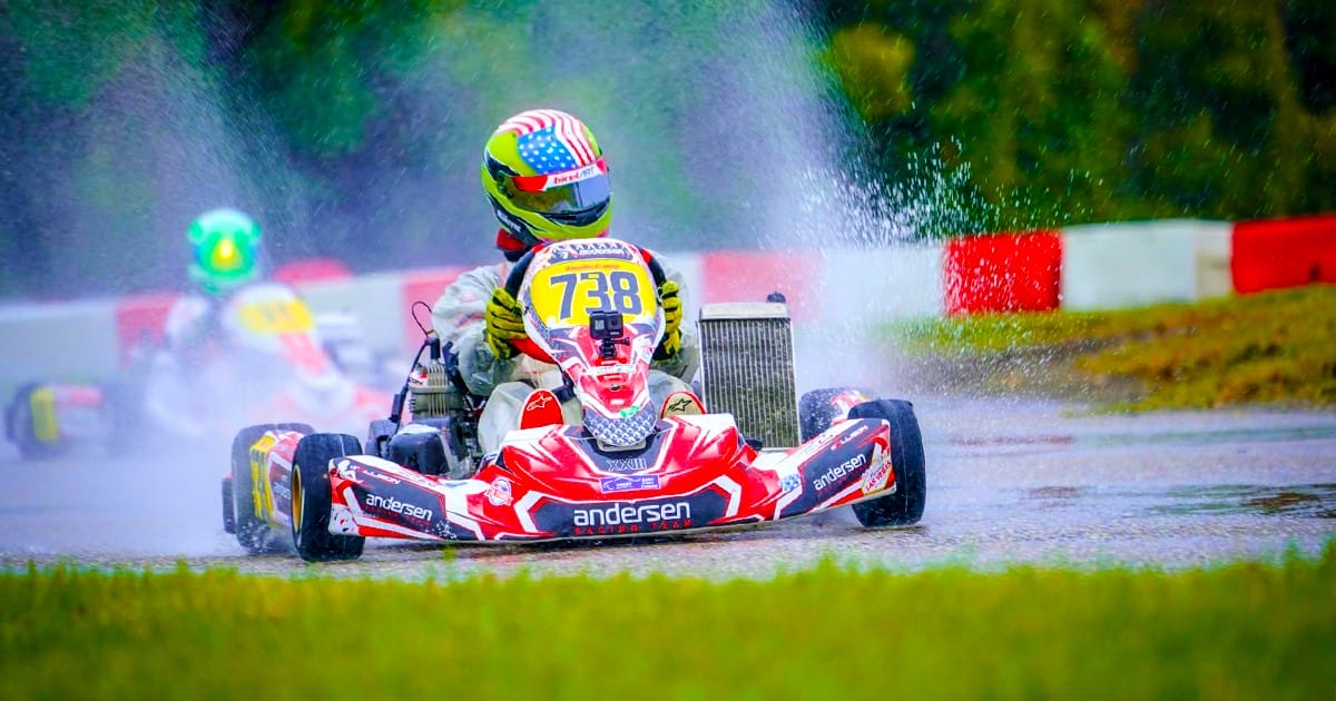 A racer on Andersen RacePark