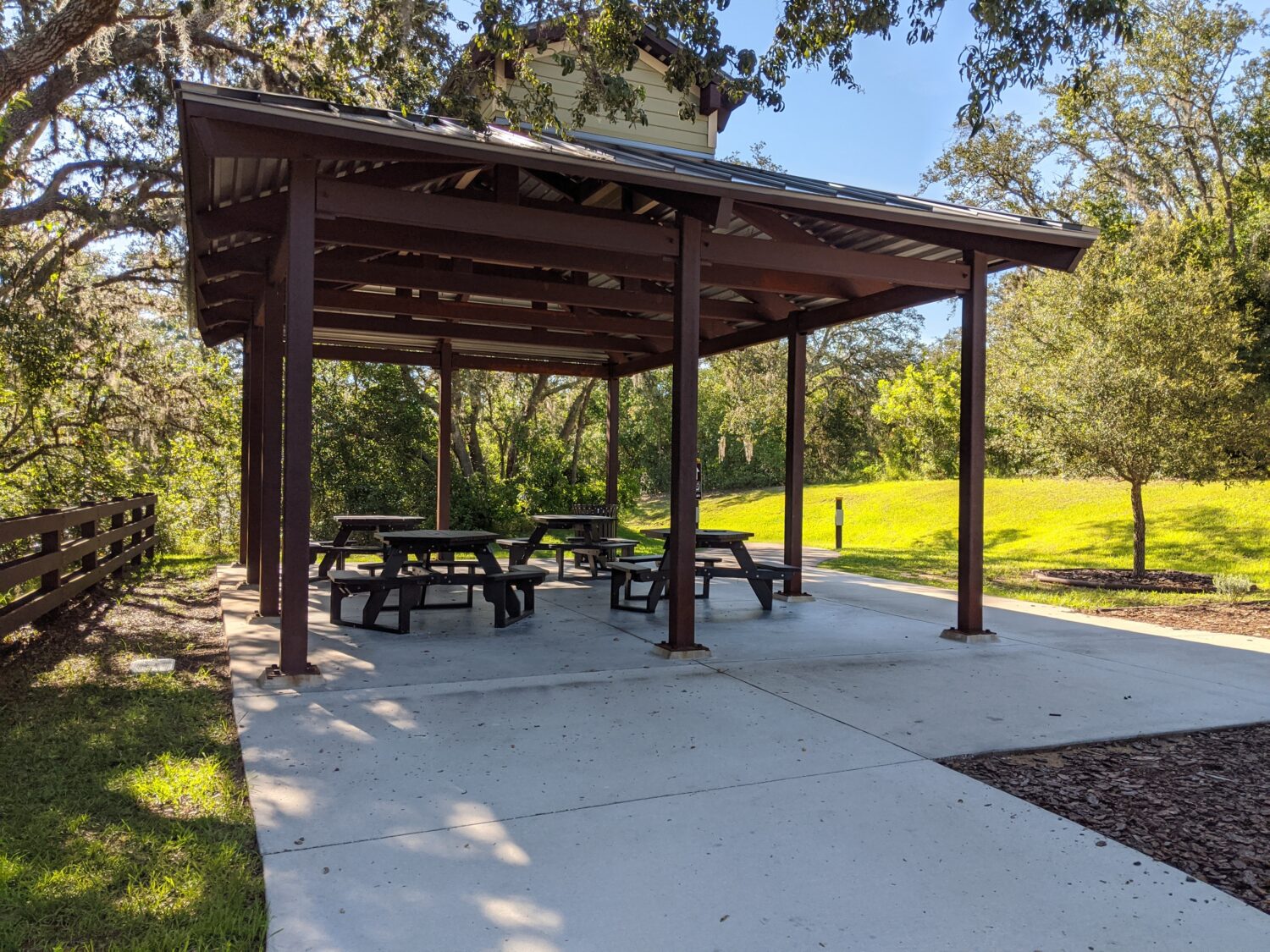 A shaded part of the trail good for picnics