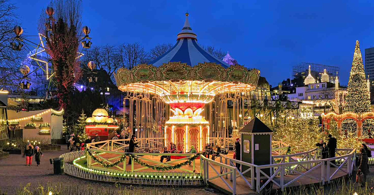 A shot of the Tivoli Gardens in December.
