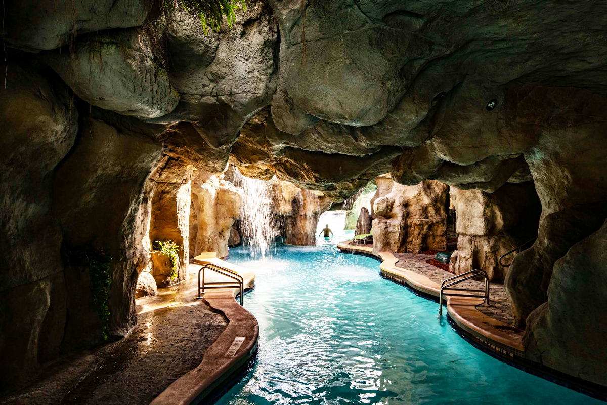 A shot of the stunning cave