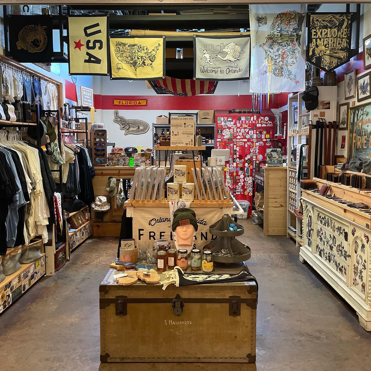 A stall selling various items