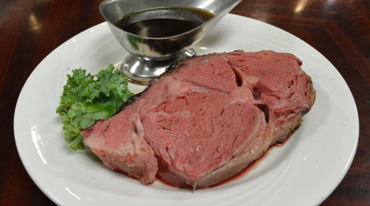 a steak cooked medium rare