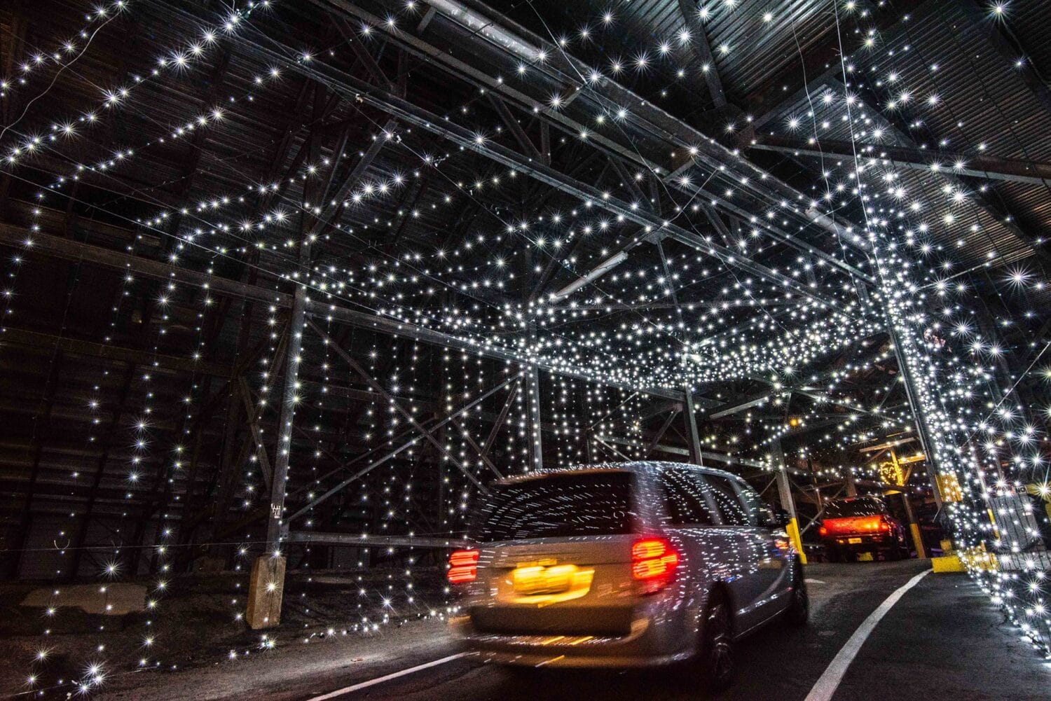 A streak through the night of lights at Daytona