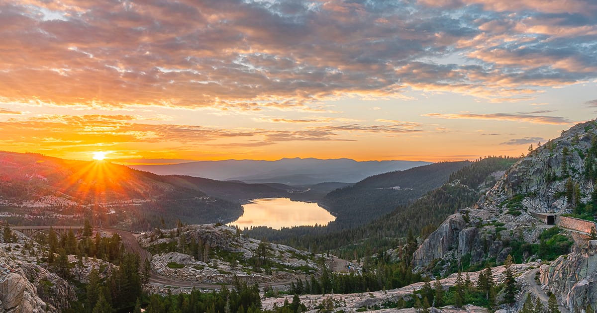The crystal clear waters of the lake
