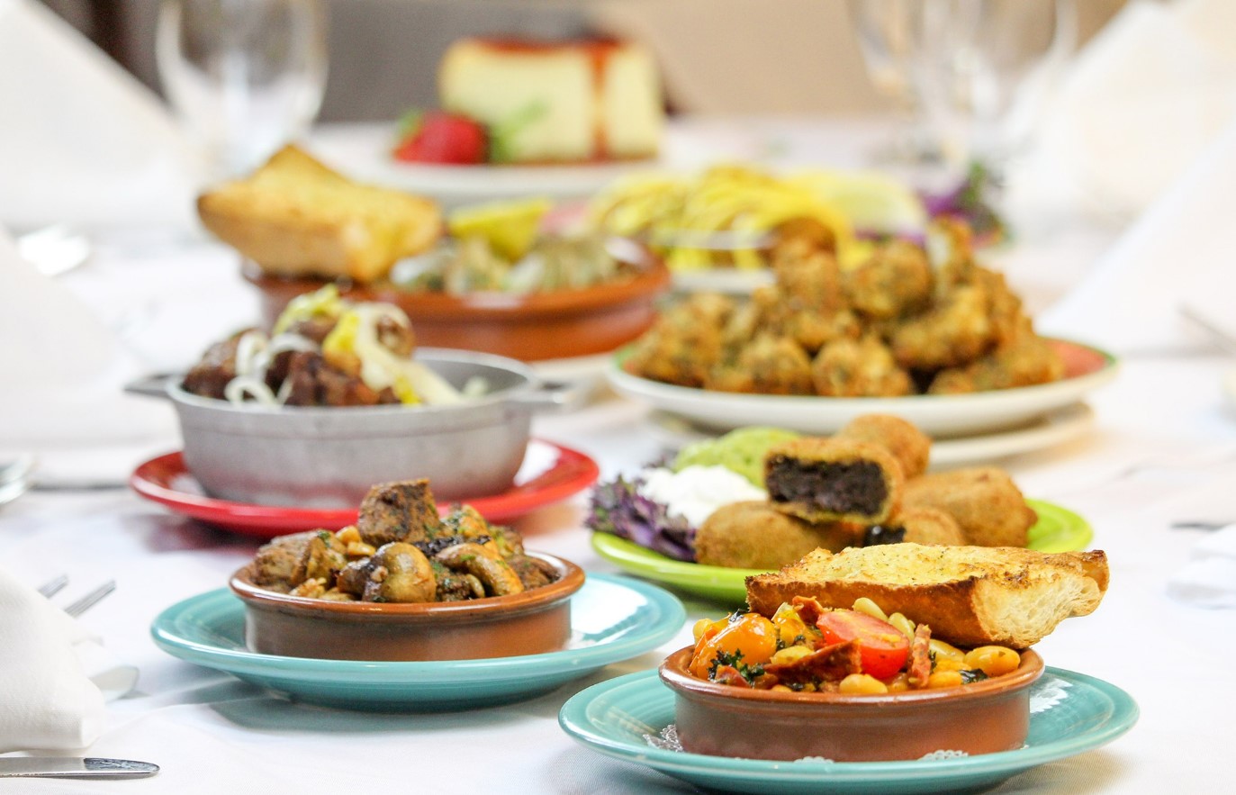 a table full of tasty dishes