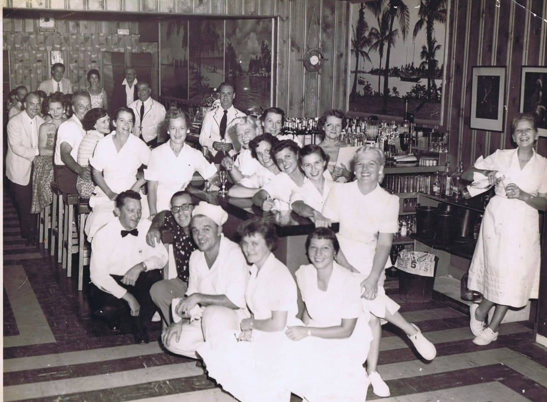 a vintage photo of the restaurant