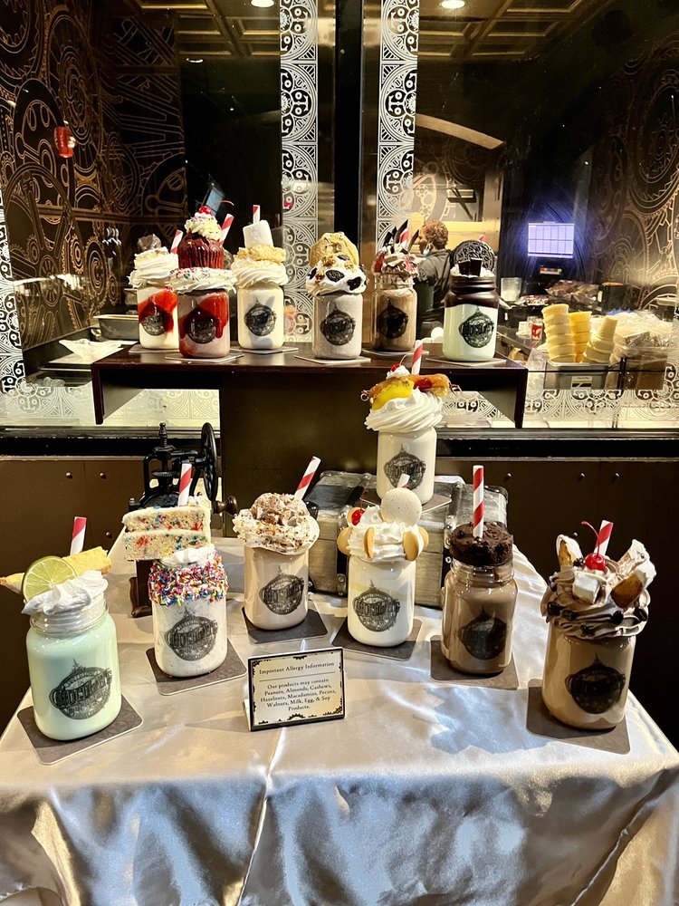 A wide selection of milkshakes