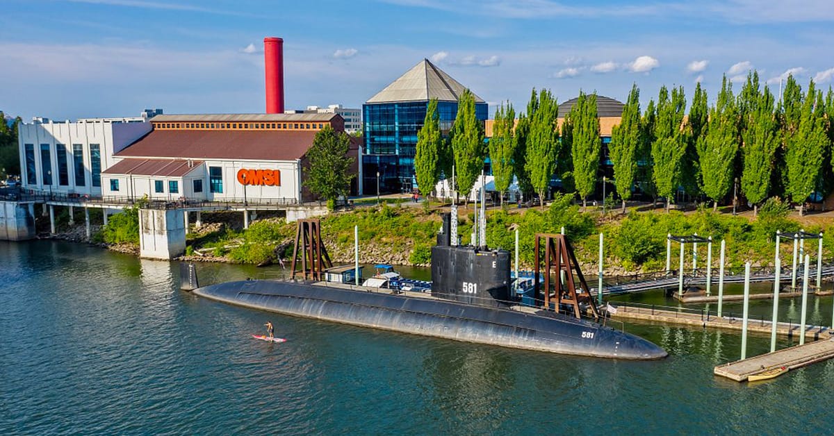An aerial shot of OMSI