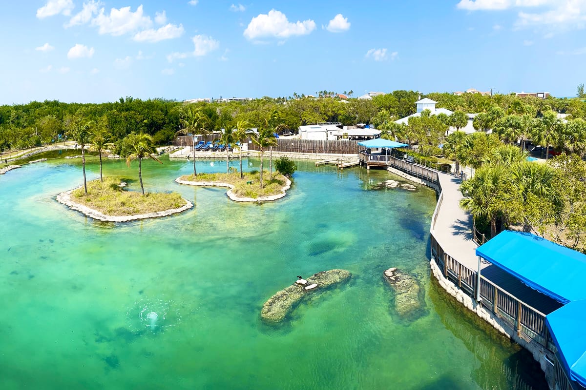 An aerial shot of the Florida Oceanographic Coastal Center