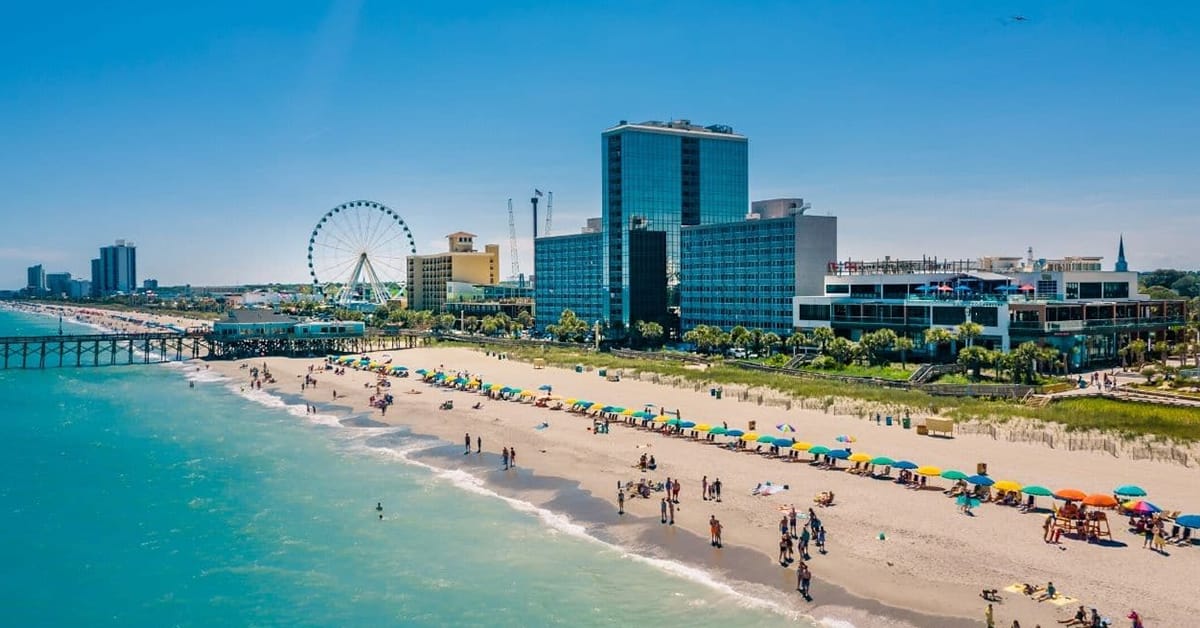 An aerial view of Myrtle Beach.