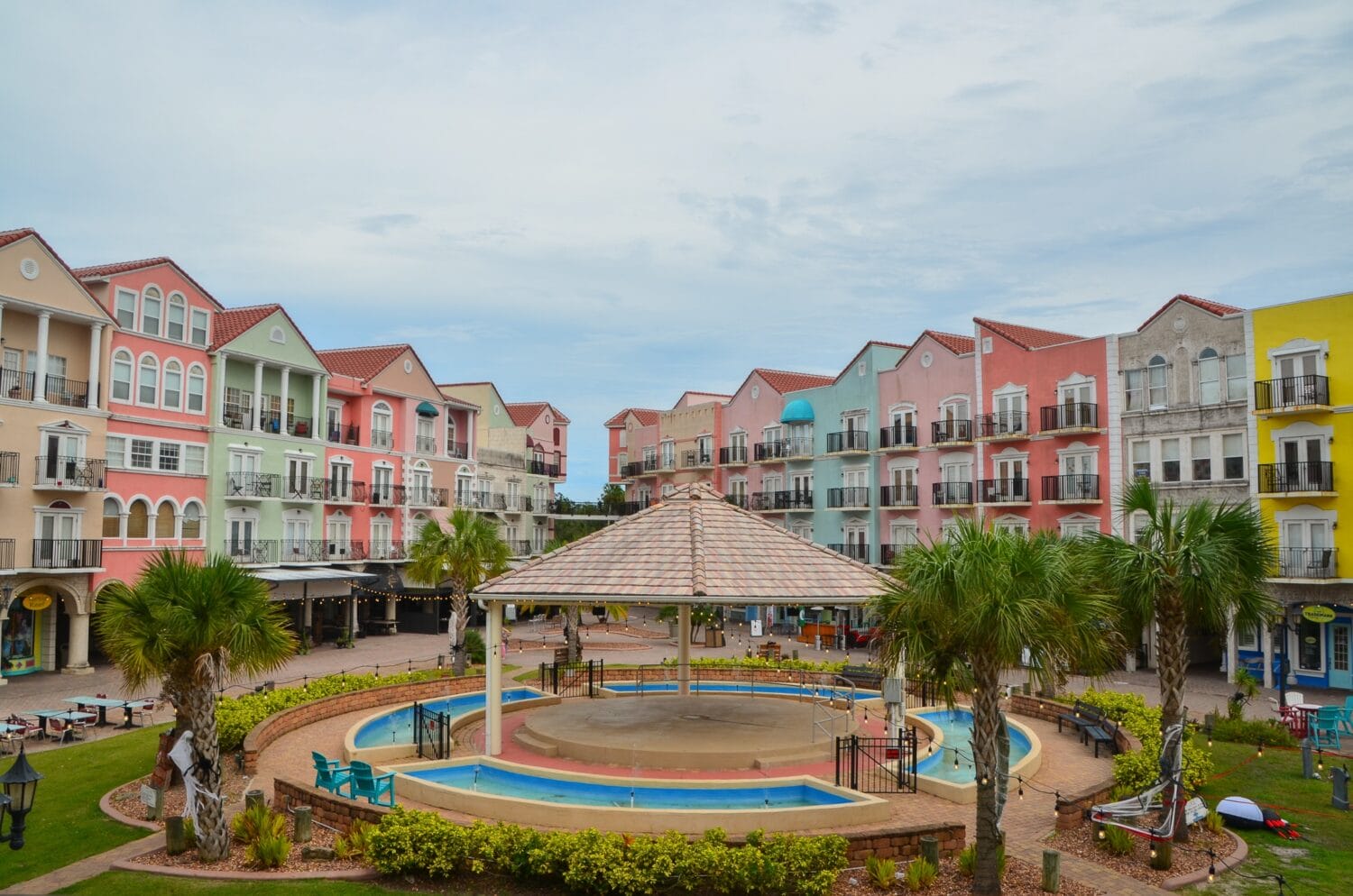 An aerial view of the neighborhood.