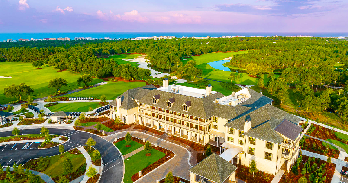 an overlooking view of the resort