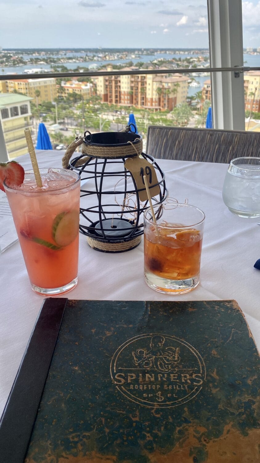 Cocktail time with a view.