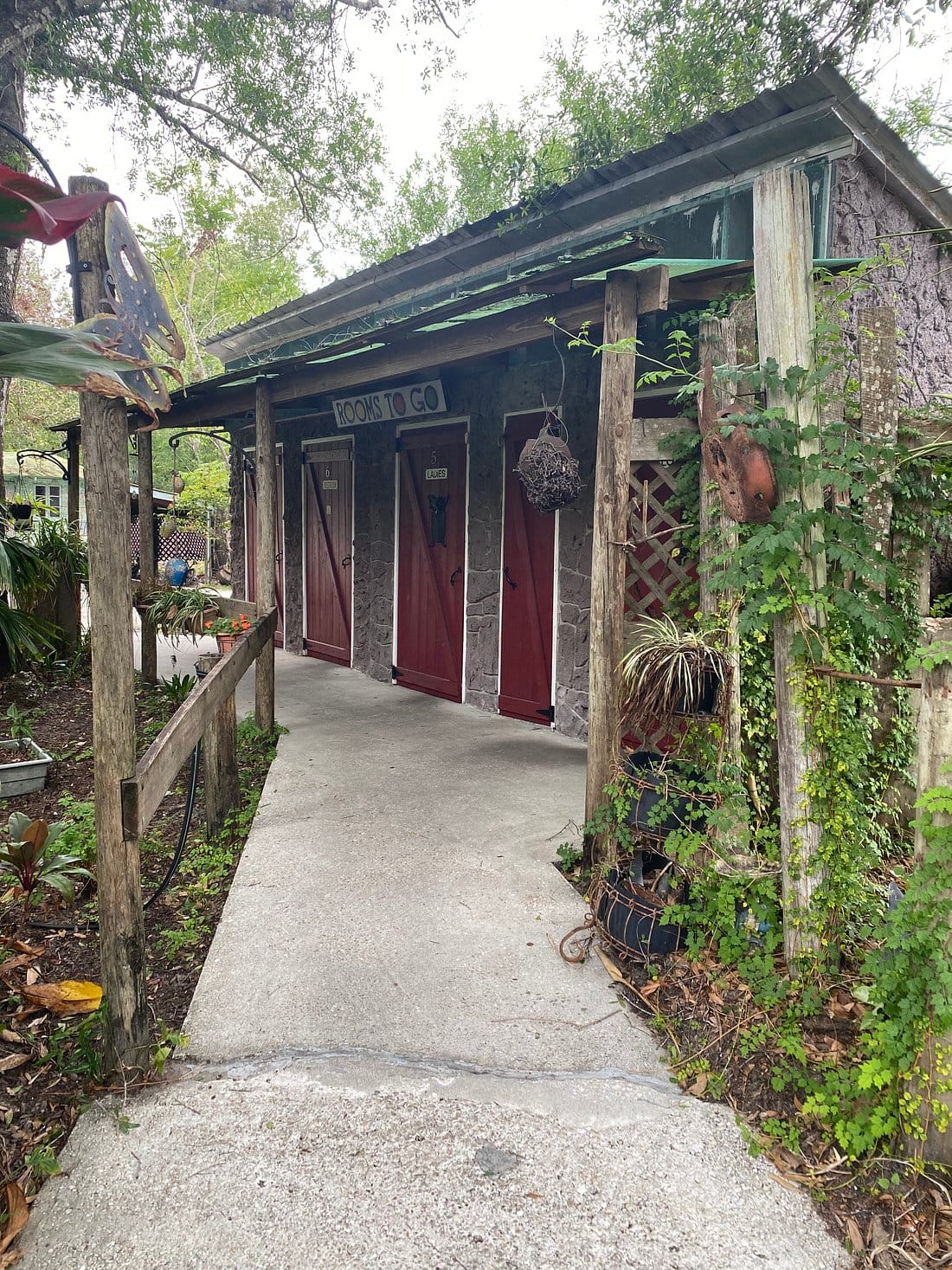 Cute and simple restrooms within the facility.