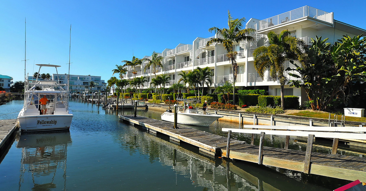 A line of waterfront houses in Englewood.