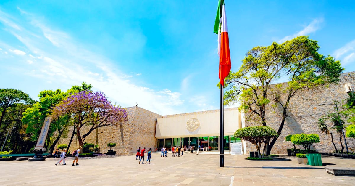 The charming exterior of Museum of Anthropology and History