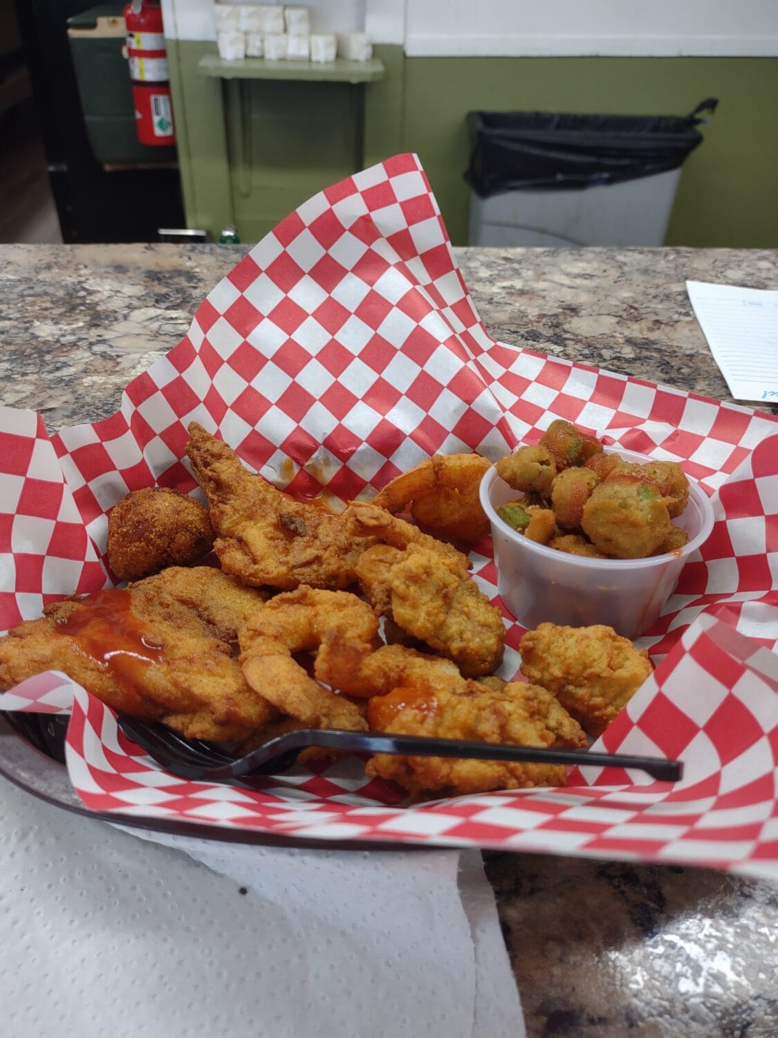 Shrimps that were fried to perfection