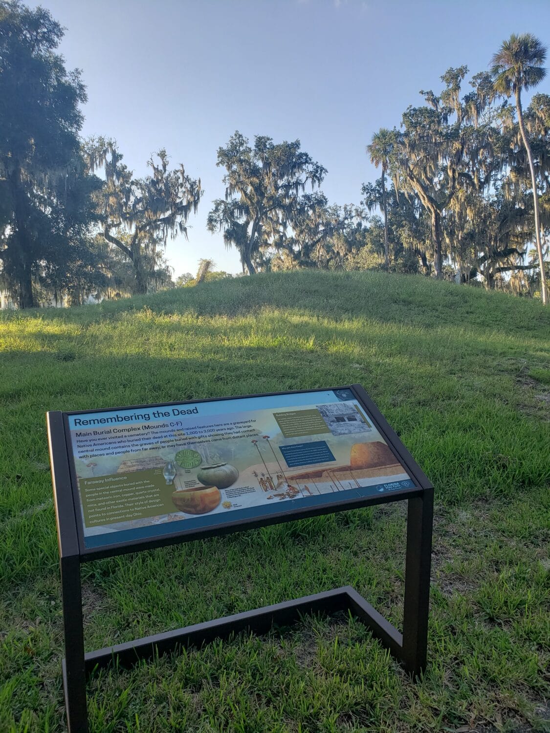 Historic burial mounds.
