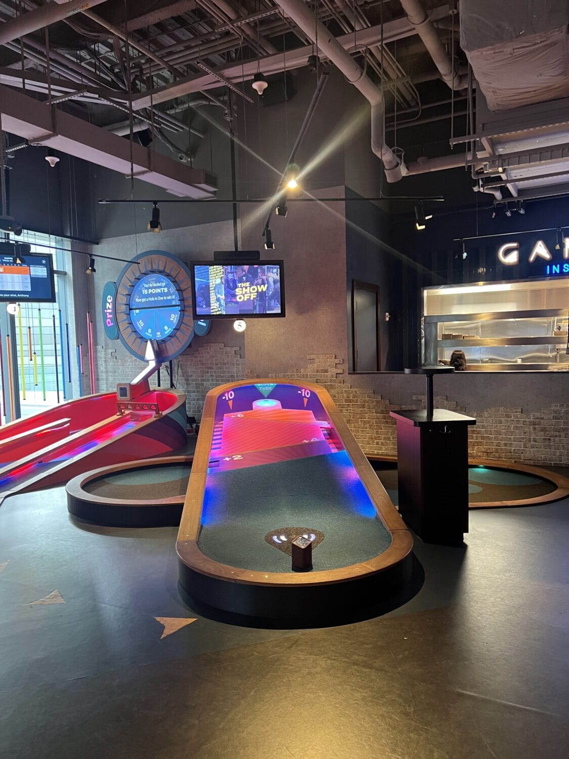 A shot of the mini nine-hole courses