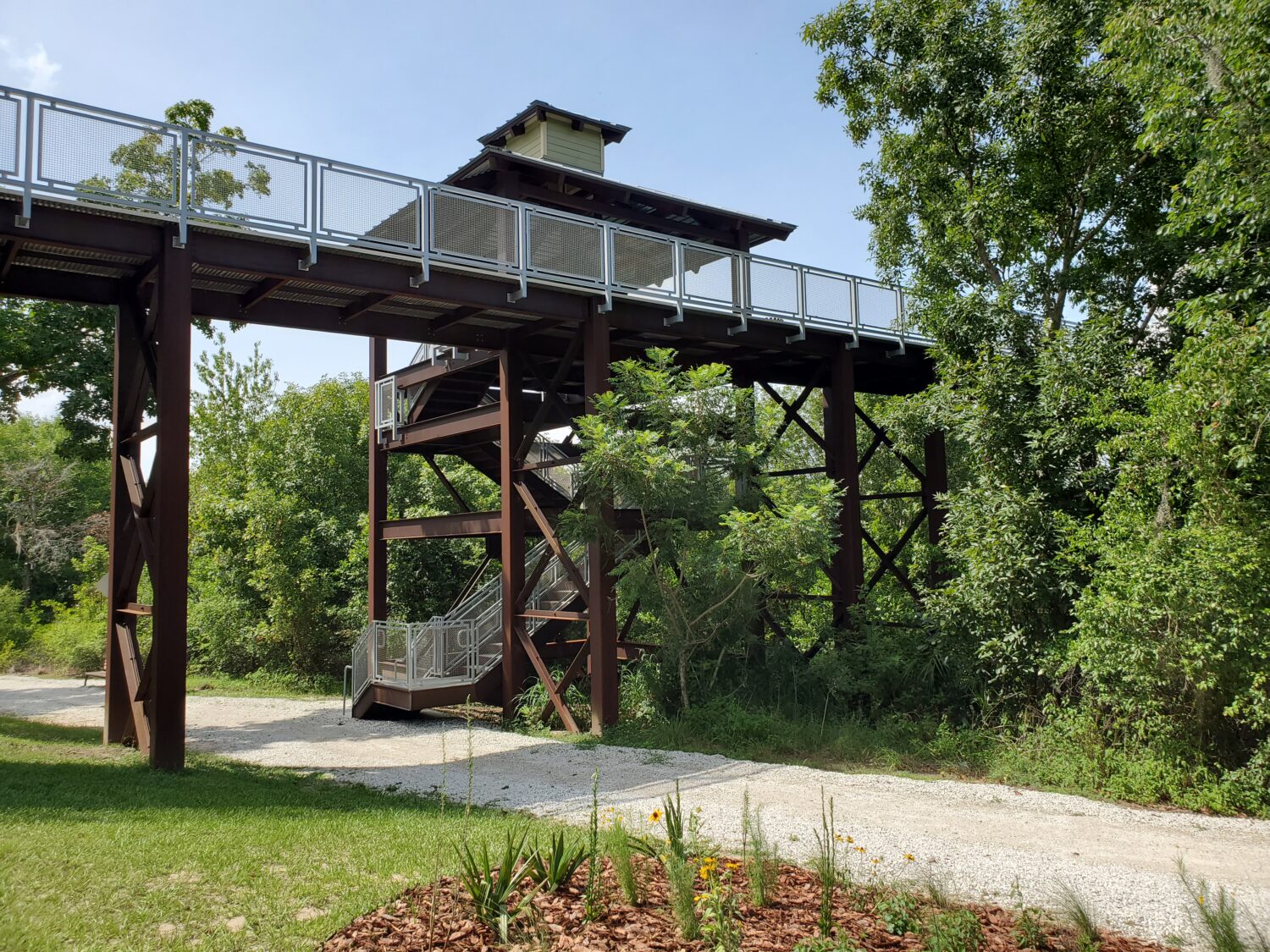 The green mountain tower offering a panoramic view of nature