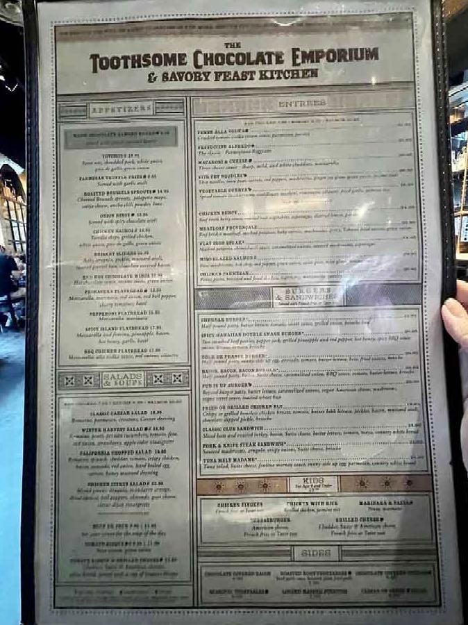 This menu is your roadmap to the most delicious sugar coma you'll ever experience, complete with theatrical presentation.