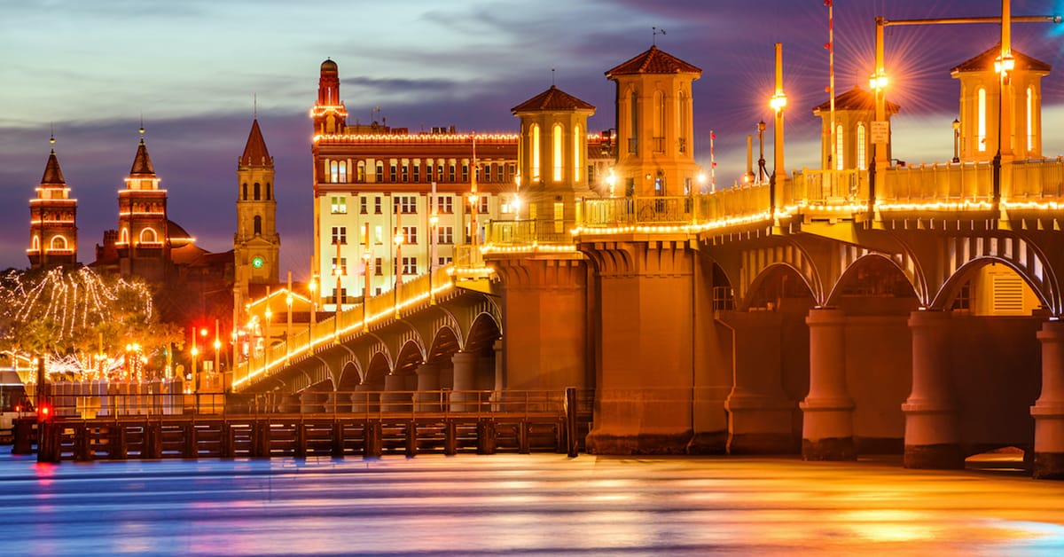 The beautiful holiday lights in St. Augustine.