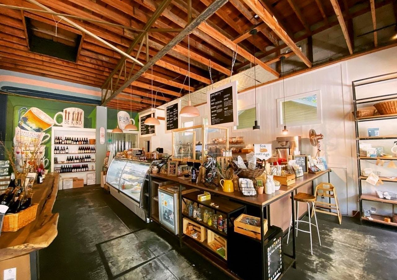 The cozy interior of the store.