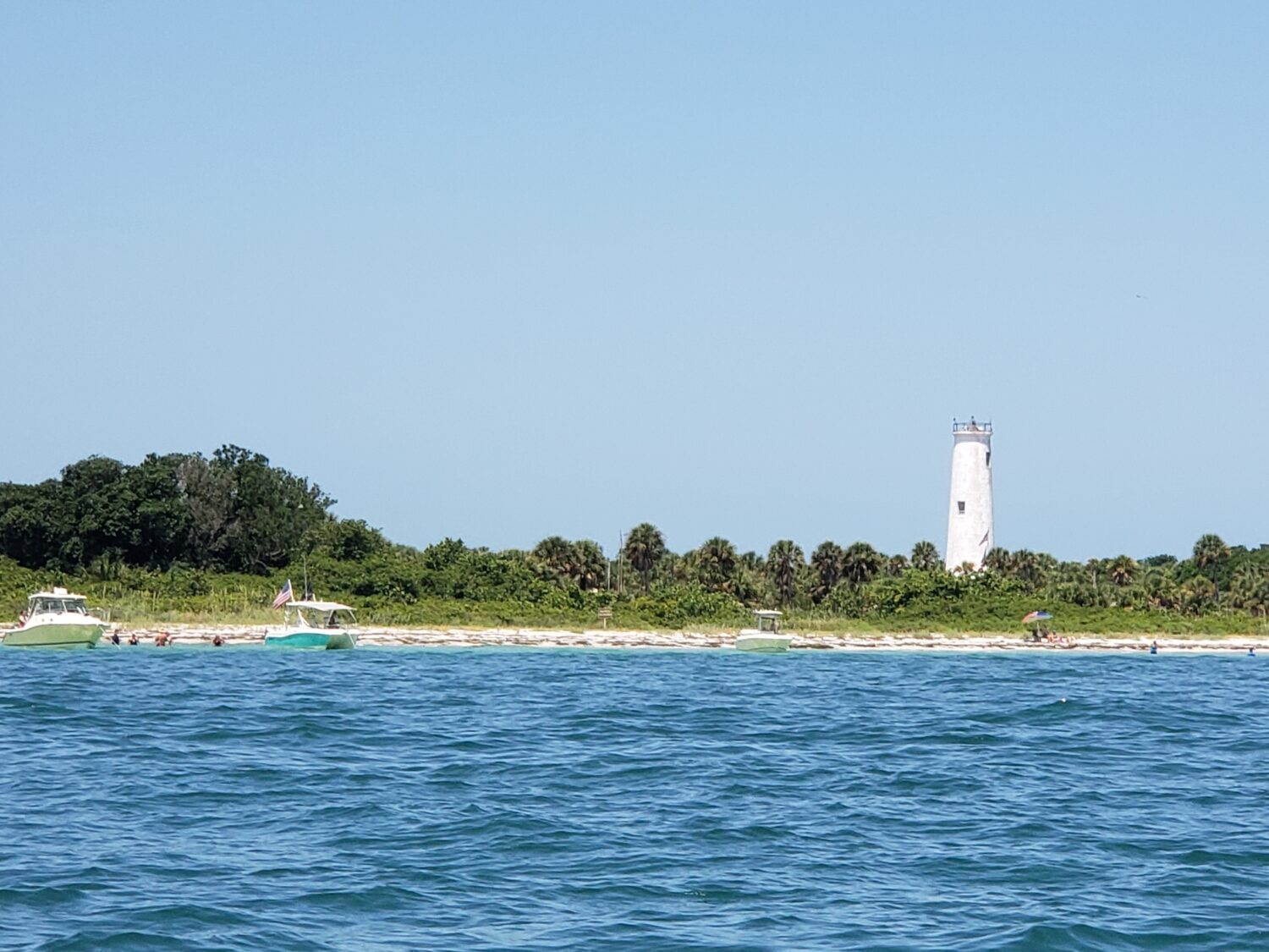 The crystal clear waters overlooking the parks lighthouse.