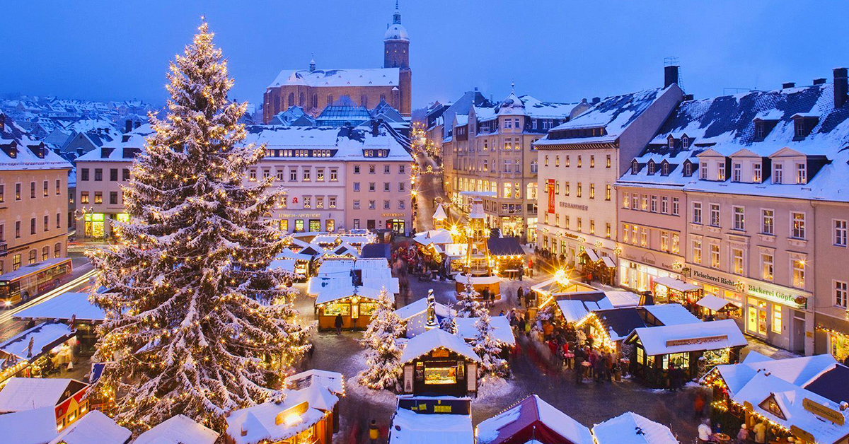 The dazzling holiday lights in Munich.
