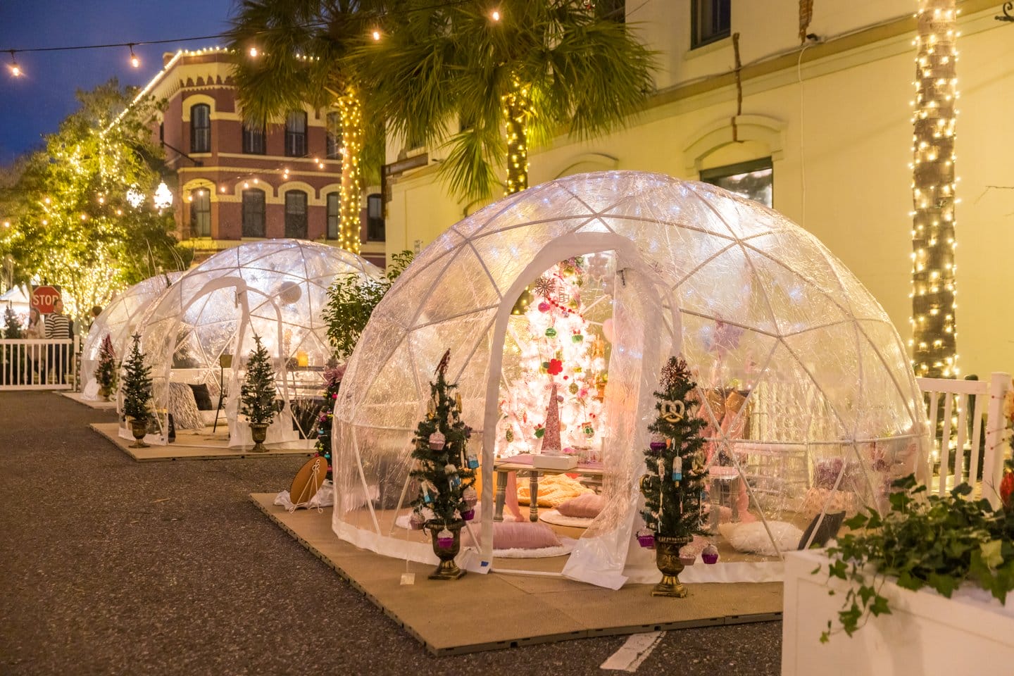 The festive Snow Globe on Amelia Island