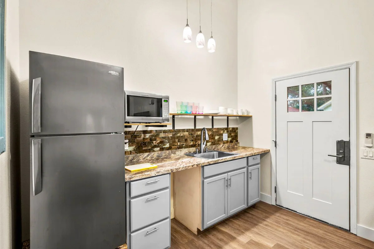 The private kitchen in one of the houses