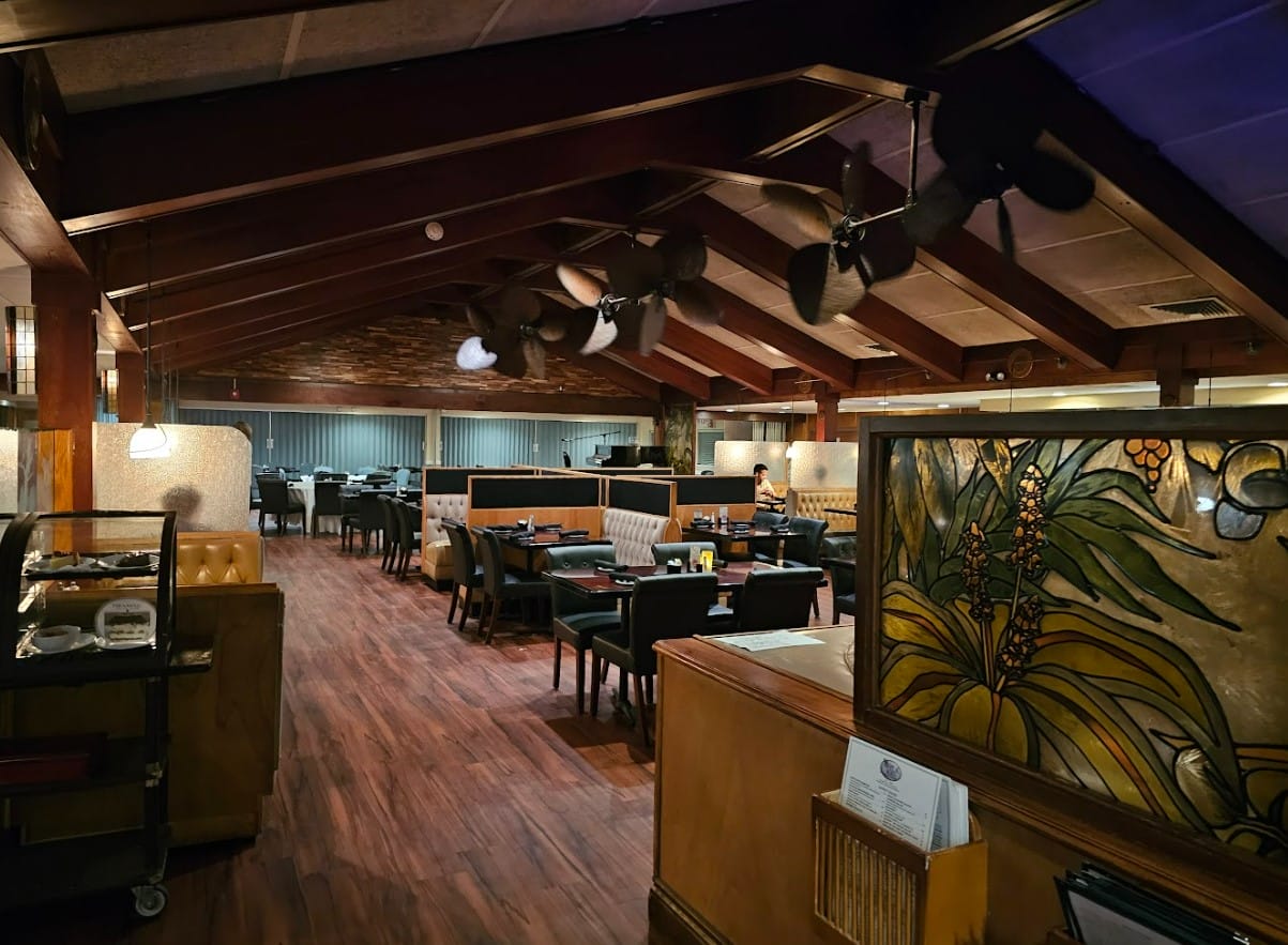 the relaxing setting of the restaurant