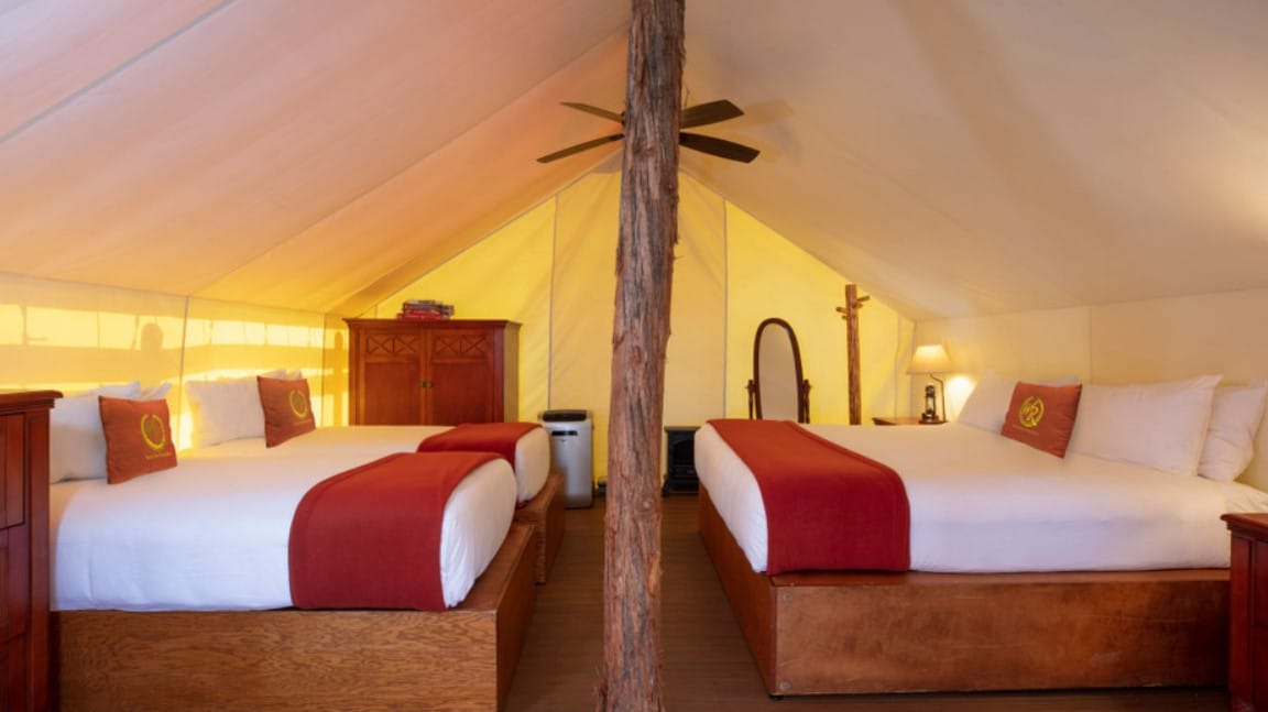 the resorts glamping amenities