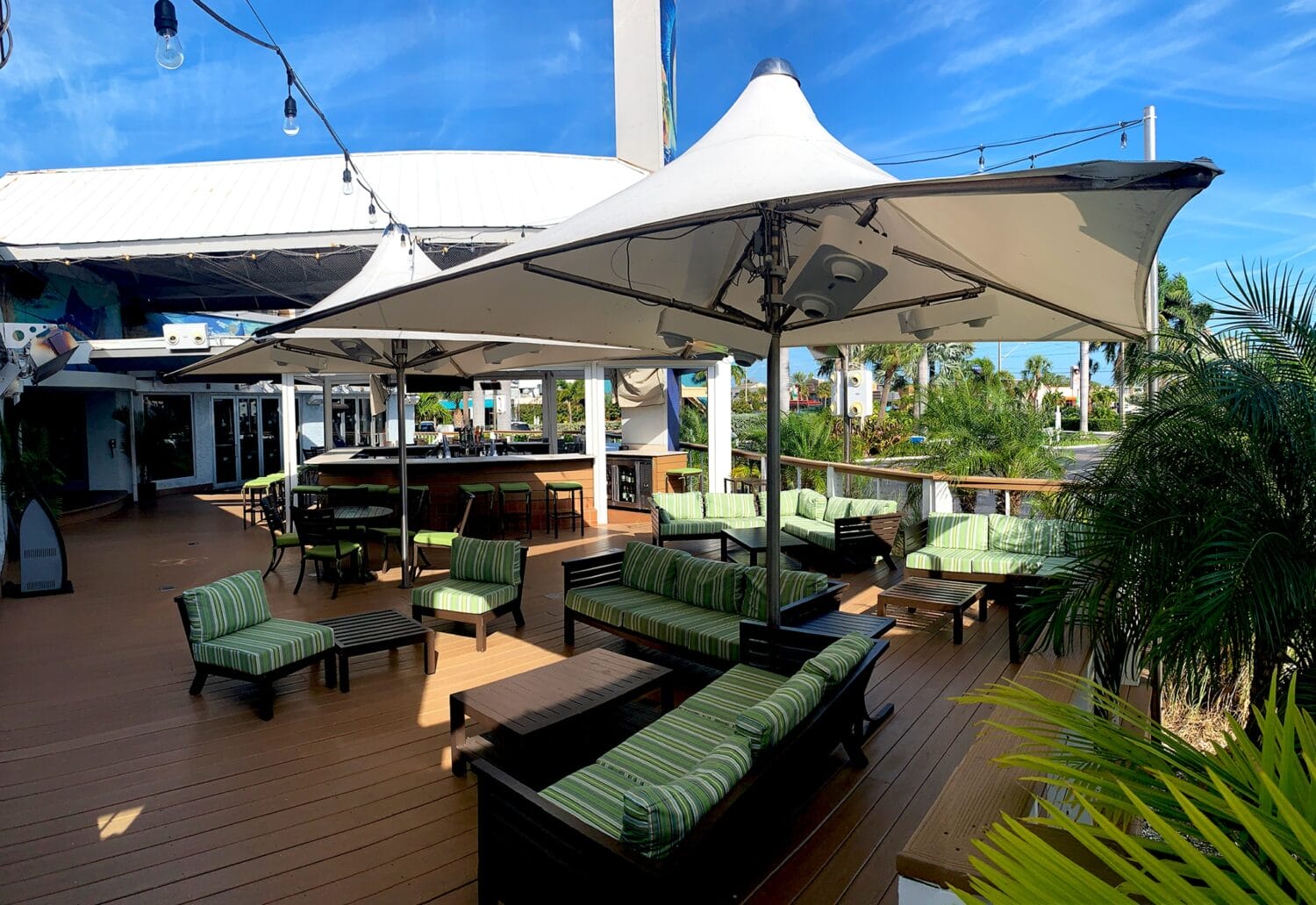 The stunning outside dining area