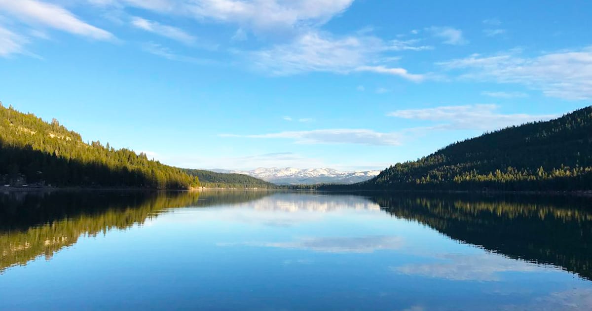 The stunning scenery of the lake