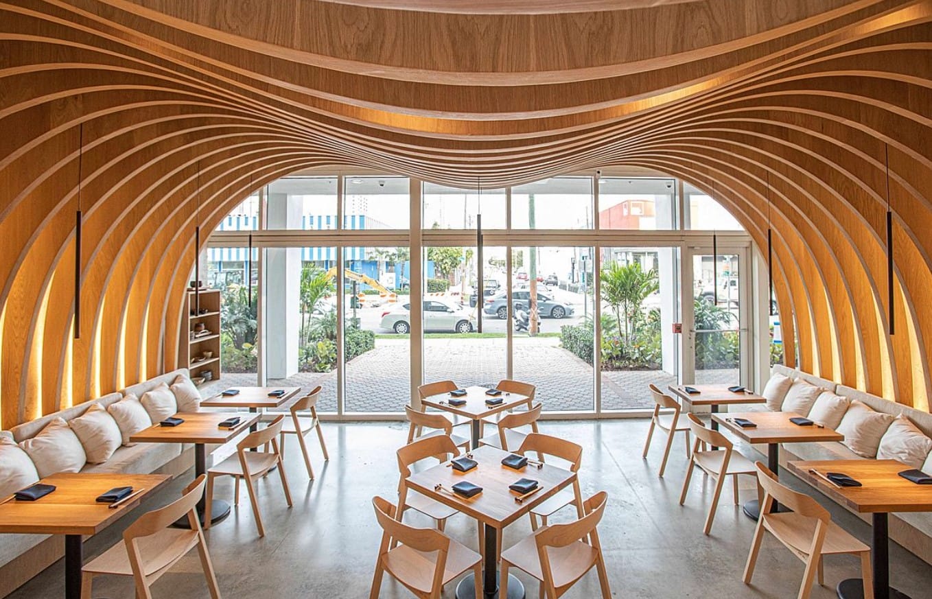 the unique interiors of the restaurant