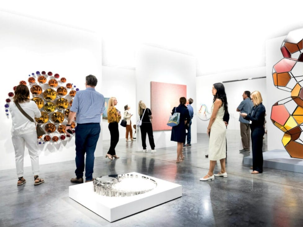 visitors admiring the exhibits