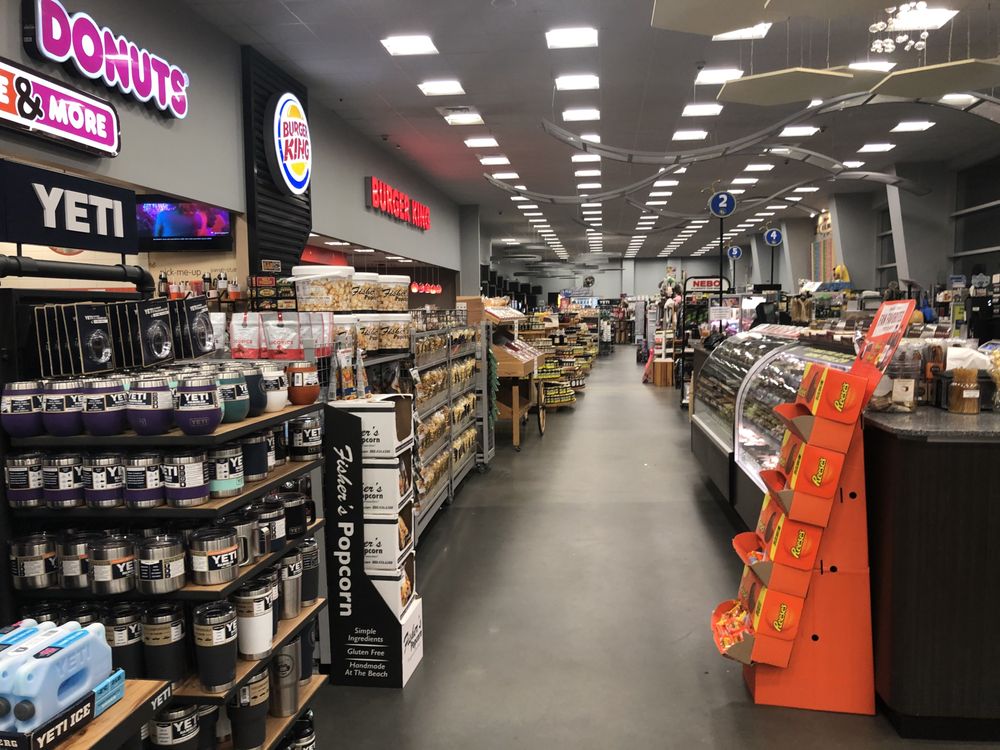 Well-stocked shelves with lots of awesome merchandise