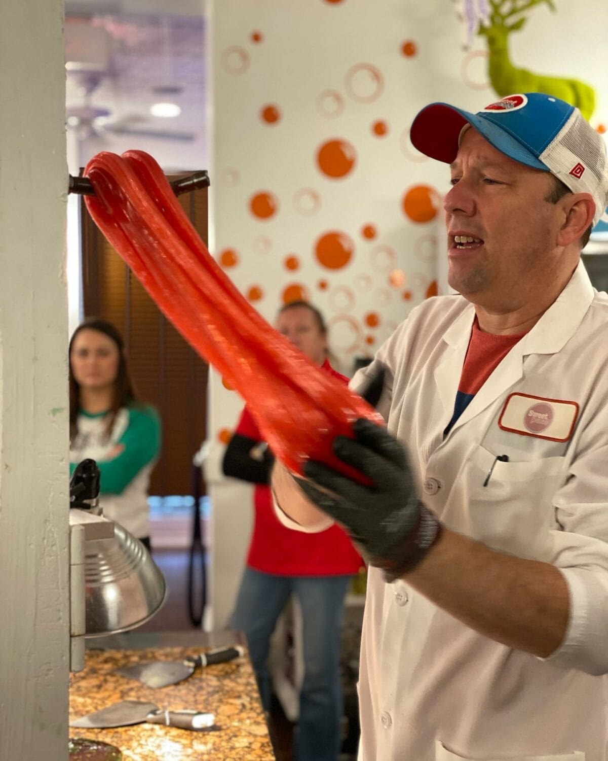 A candy making class.