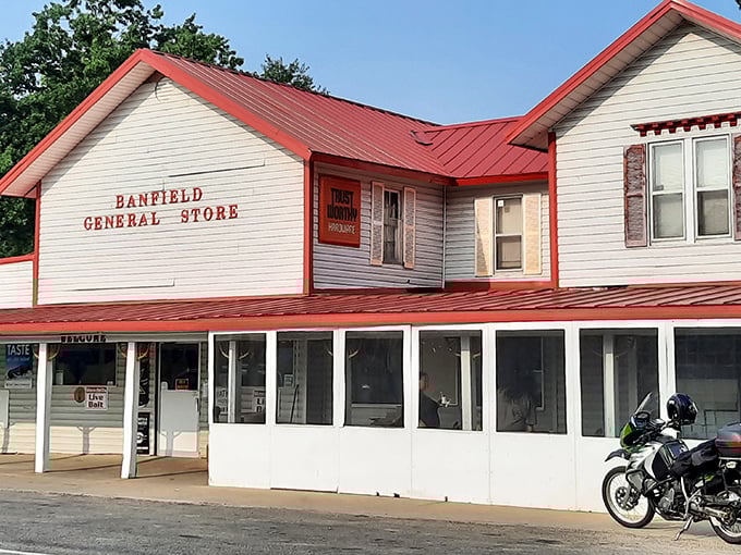 Step back in time at Banfield General Store, where wood-paneled charm meets unexpectedly delicious pizza in rural Michigan's hidden culinary gem.