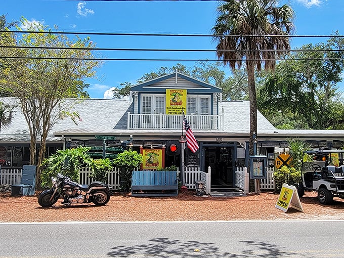 The blue facade of Molly Goodhead's welcomes you like an old friend, complete with porch seating and Florida charm that can't be manufactured.