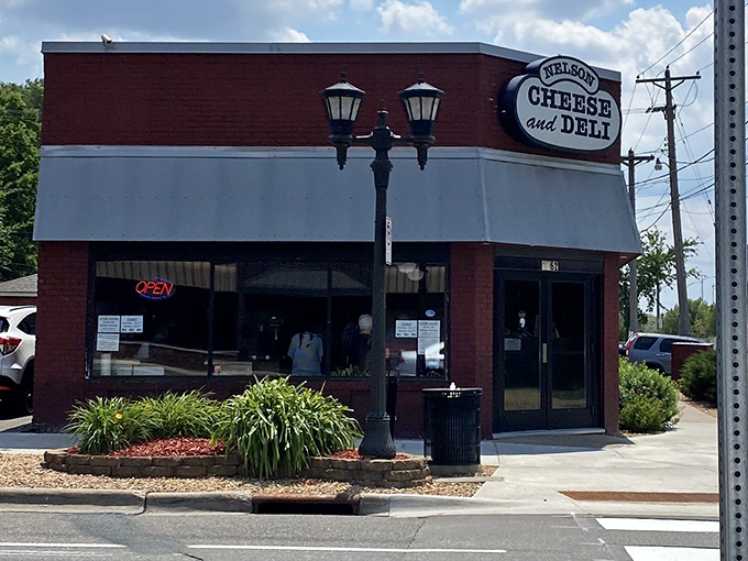 A brick building with character to spare &ndash; Nelson Cheese and Deli's exterior promises delicious secrets within.