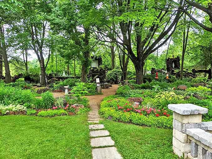 A verdant paradise where stone meets soil, Rudolph Grotto Gardens invites visitors to wander pathways that seem plucked from a fairytale.