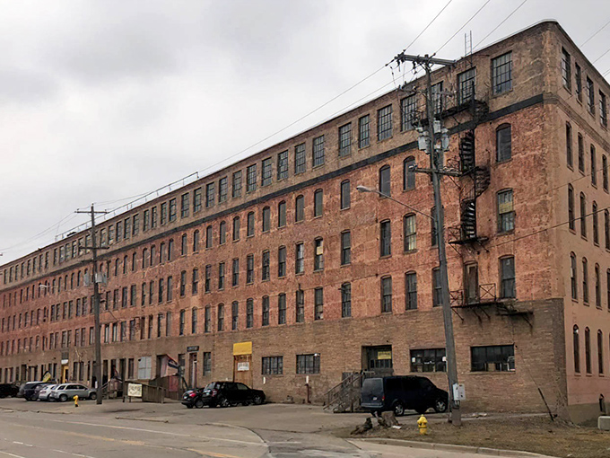 This imposing brick fortress isn't guarding gold &ndash; unless you count vintage treasures as currency. Warehouse One's exterior hints at industrial stories within.